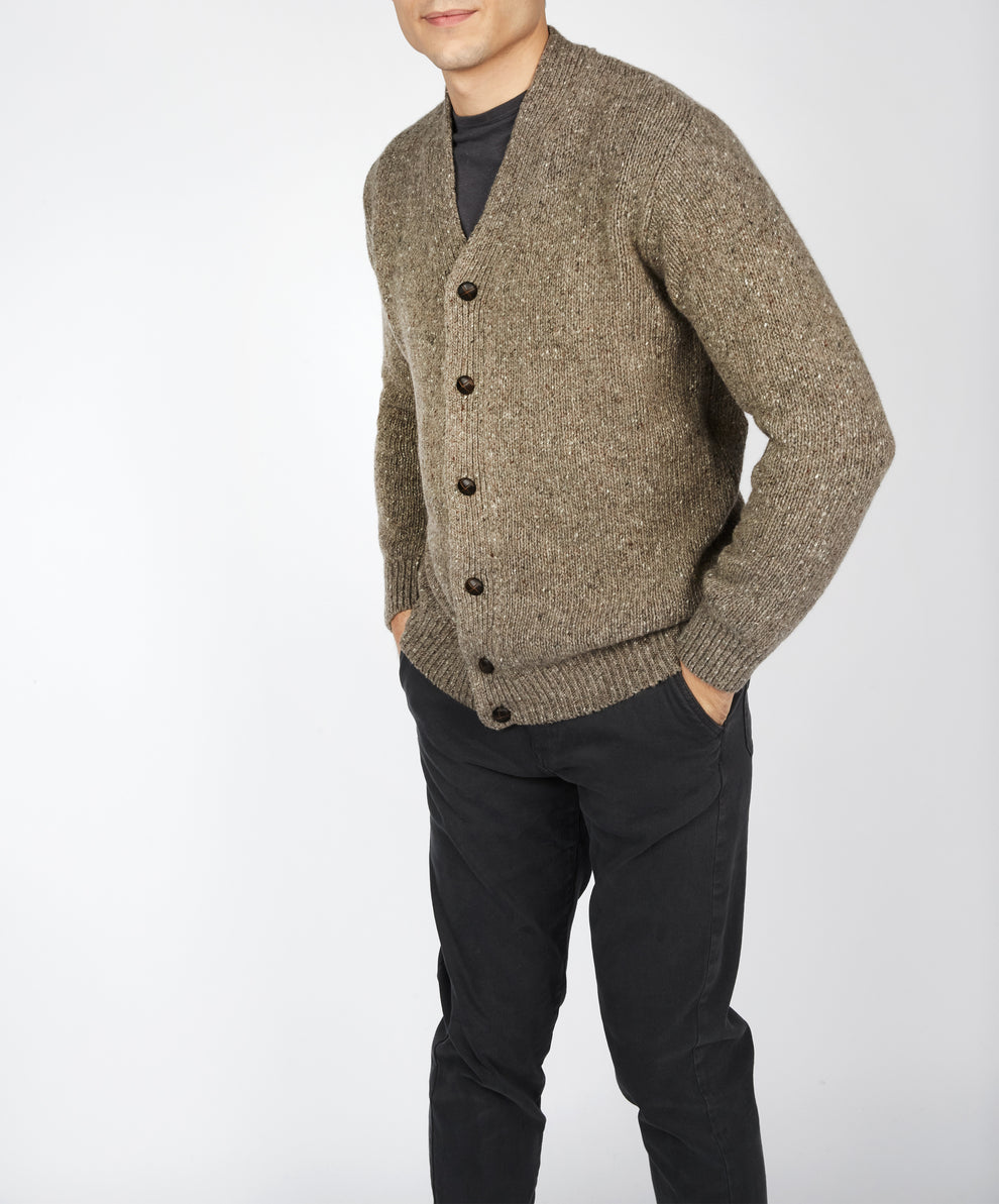 Mens Carrowmore Cardigan Rocky Ground IrelandsEye Knitwear