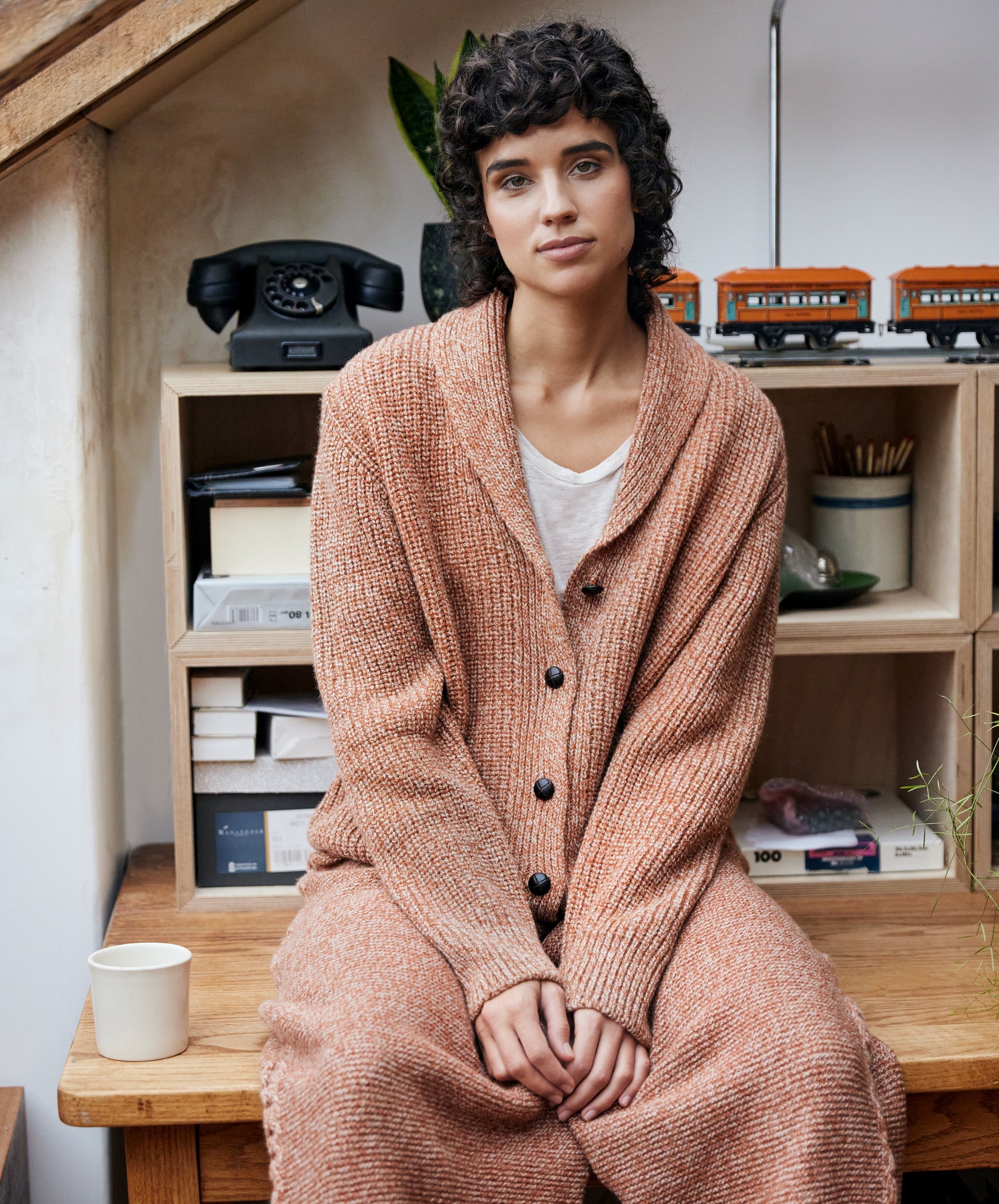 Robin Shawl Cardigan Cedar Marl | Ireland's Eye Knitwear – IrelandsEye ...