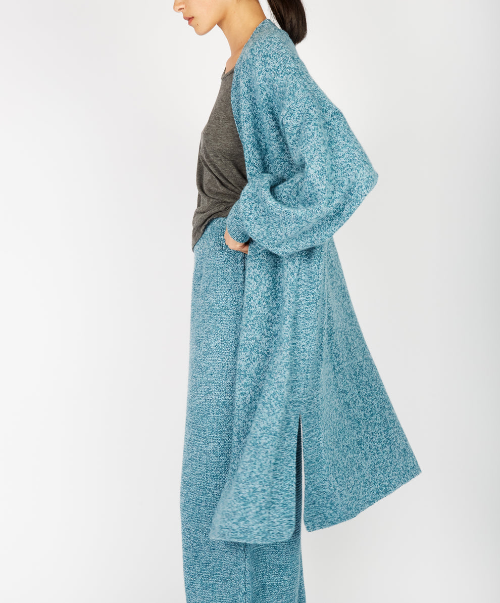 Raven Jersey Cardigan Larimar | Ireland's Eye Knitwear – IrelandsEye ...