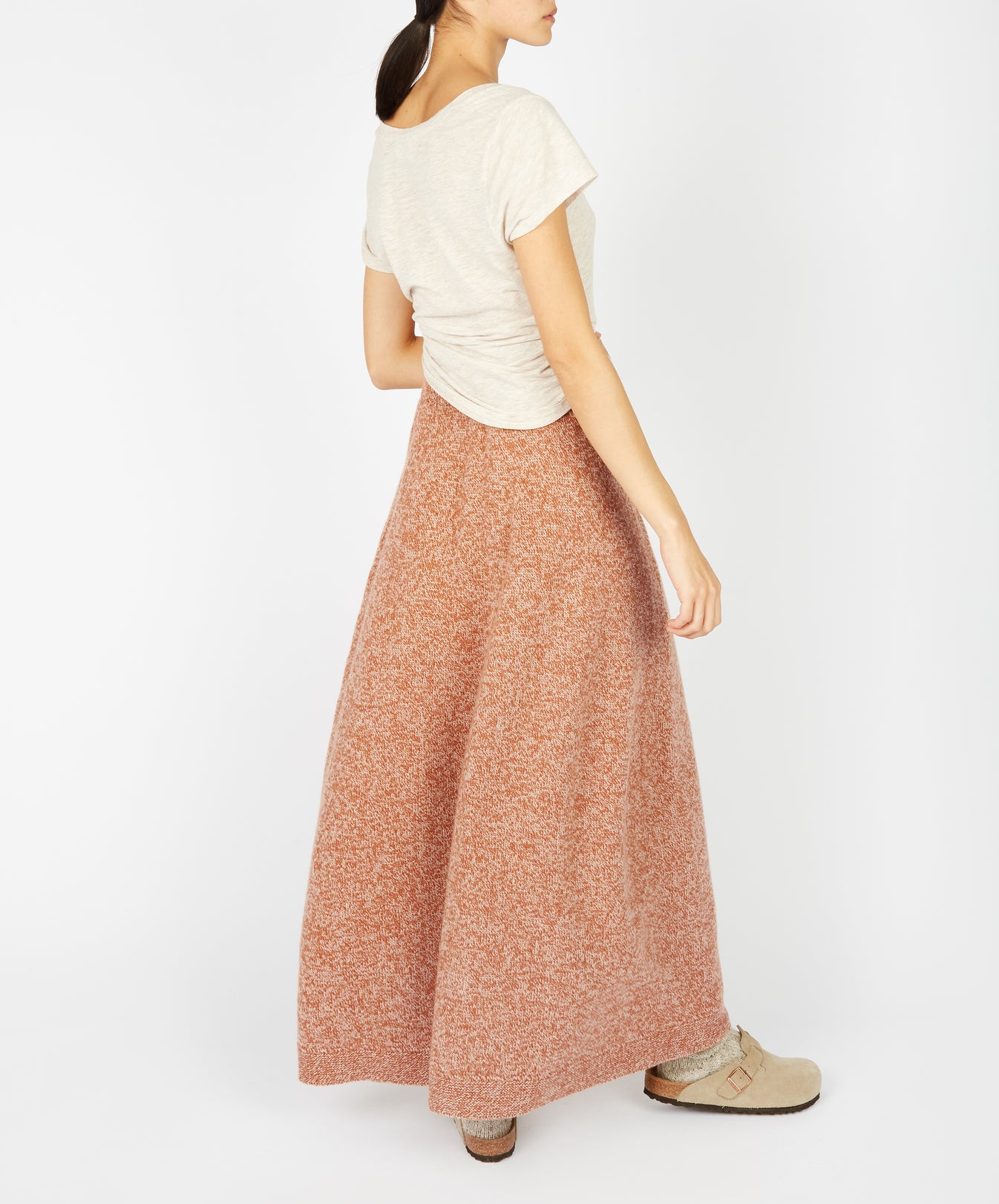Whimbrel Skirt Cedar Marl | Ireland's Eye Knitwear – IrelandsEye Knitwear