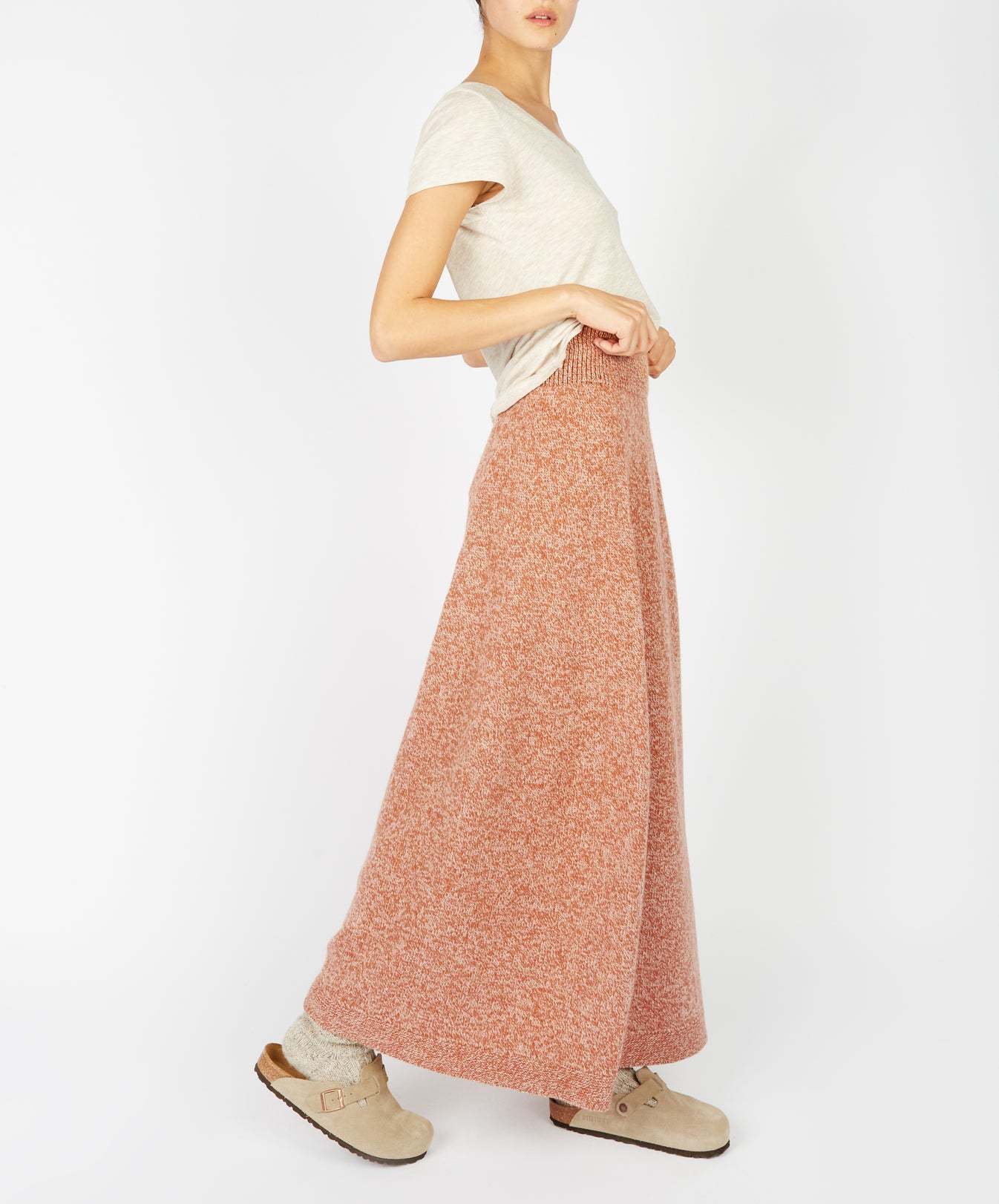 Whimbrel Skirt Cedar Marl | Ireland's Eye Knitwear – IrelandsEye Knitwear
