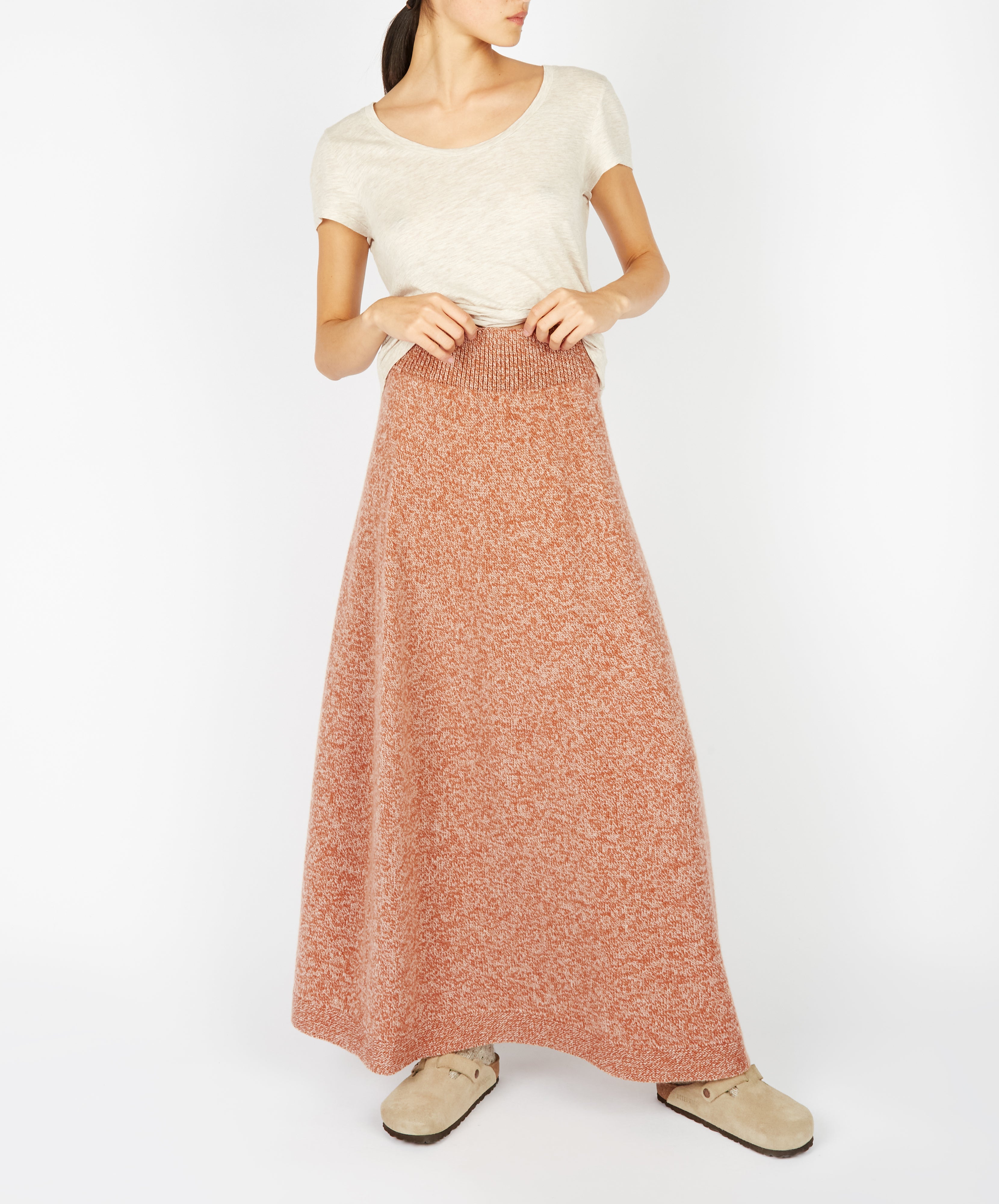 Whimbrel Skirt Cedar Marl | Ireland's Eye Knitwear – IrelandsEye Knitwear