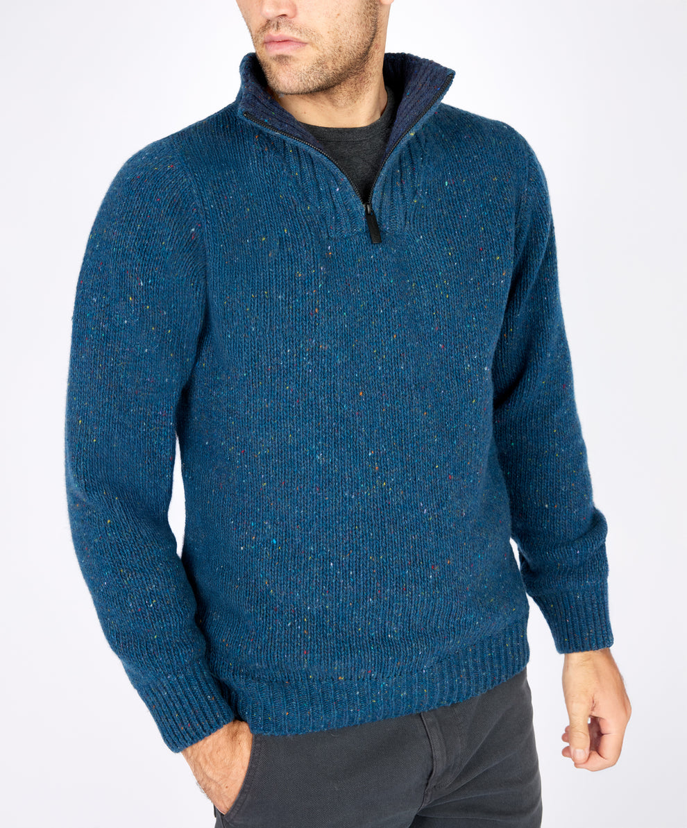 Glenstone Troyer Sweater Ink Marl – IrelandsEye Knitwear